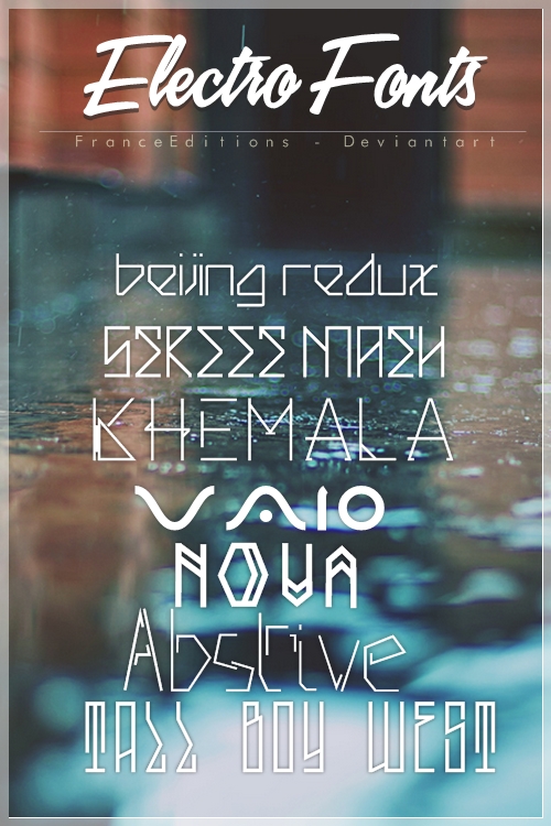 #Especial de Fonts 1/5 [Electro Fonts] by FranceEditions on DeviantArt