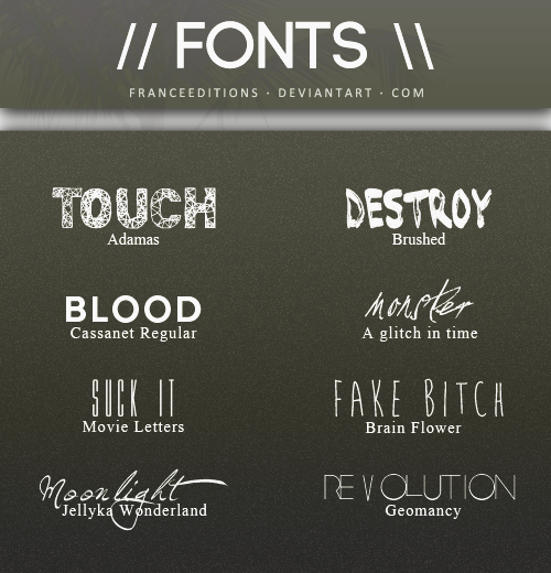 Sad Faces // #3 FONTS by FranceEditions on DeviantArt