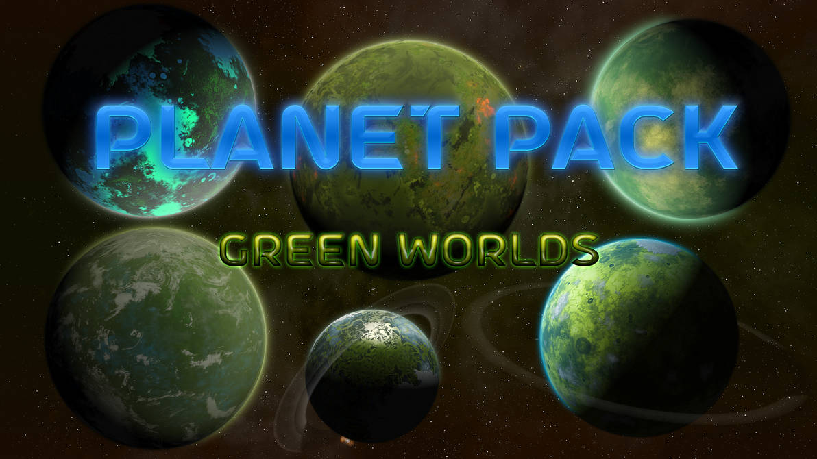 Planet Pack 4 Green Worlds (5 Planets + 1 free) by Ebenezer42 on DeviantArt