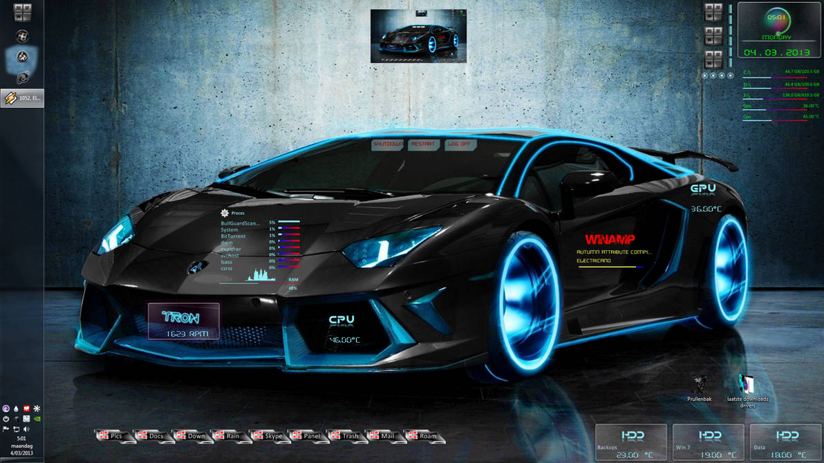 Tron Rainmeter Theme by teime on DeviantArt