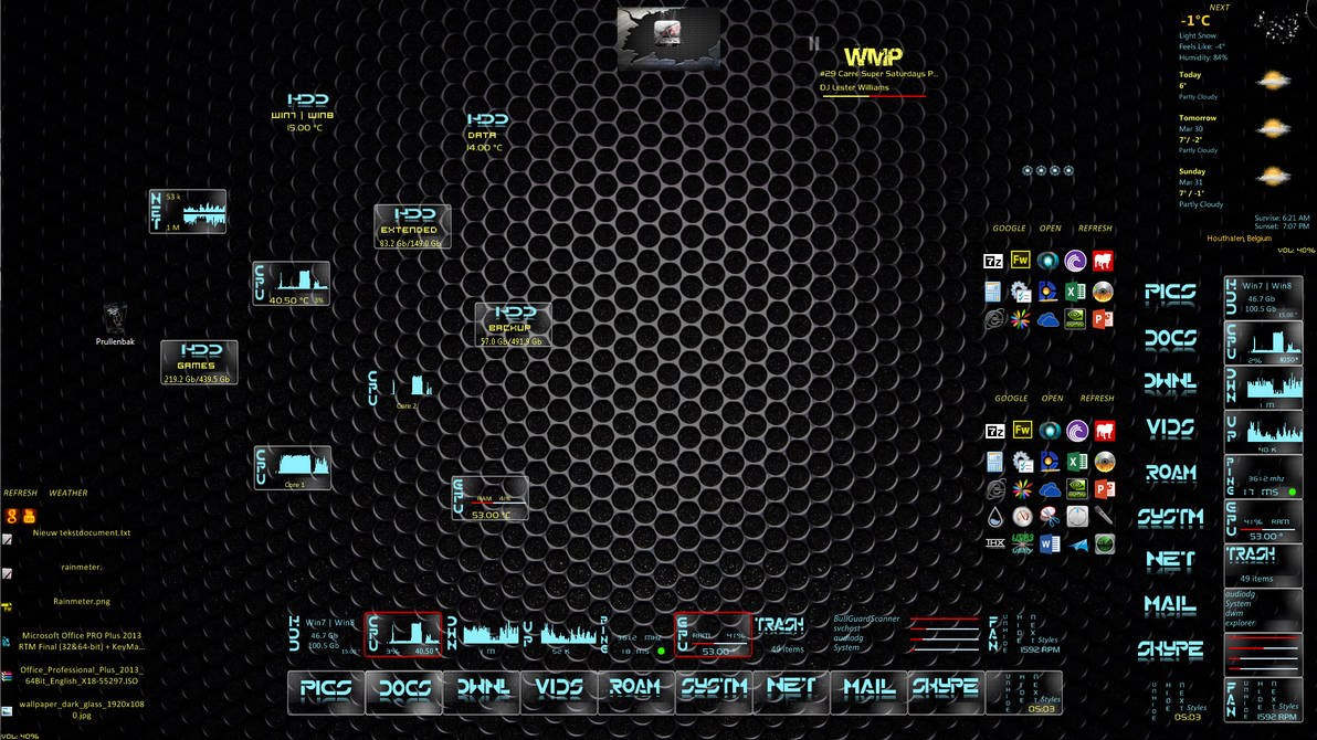 Rainmeter Layout Simple by teime on DeviantArt