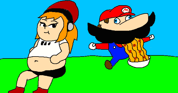 Mario and Meggy's Spaghetti Picnic by Burningblaster on DeviantArt