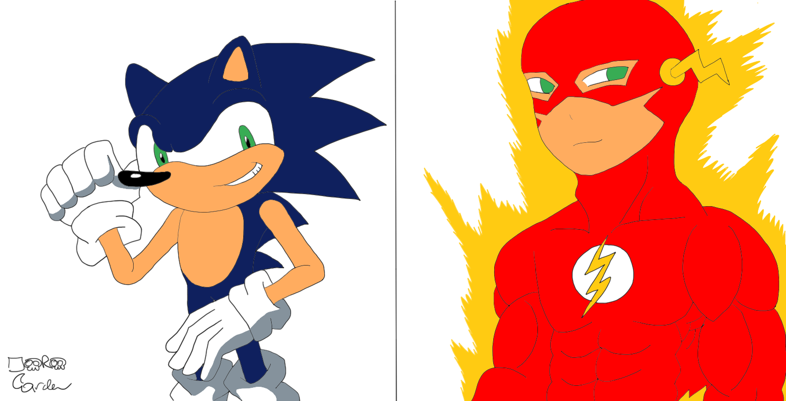 Sonic vs The Flash by ShadowXConspiracy on DeviantArt