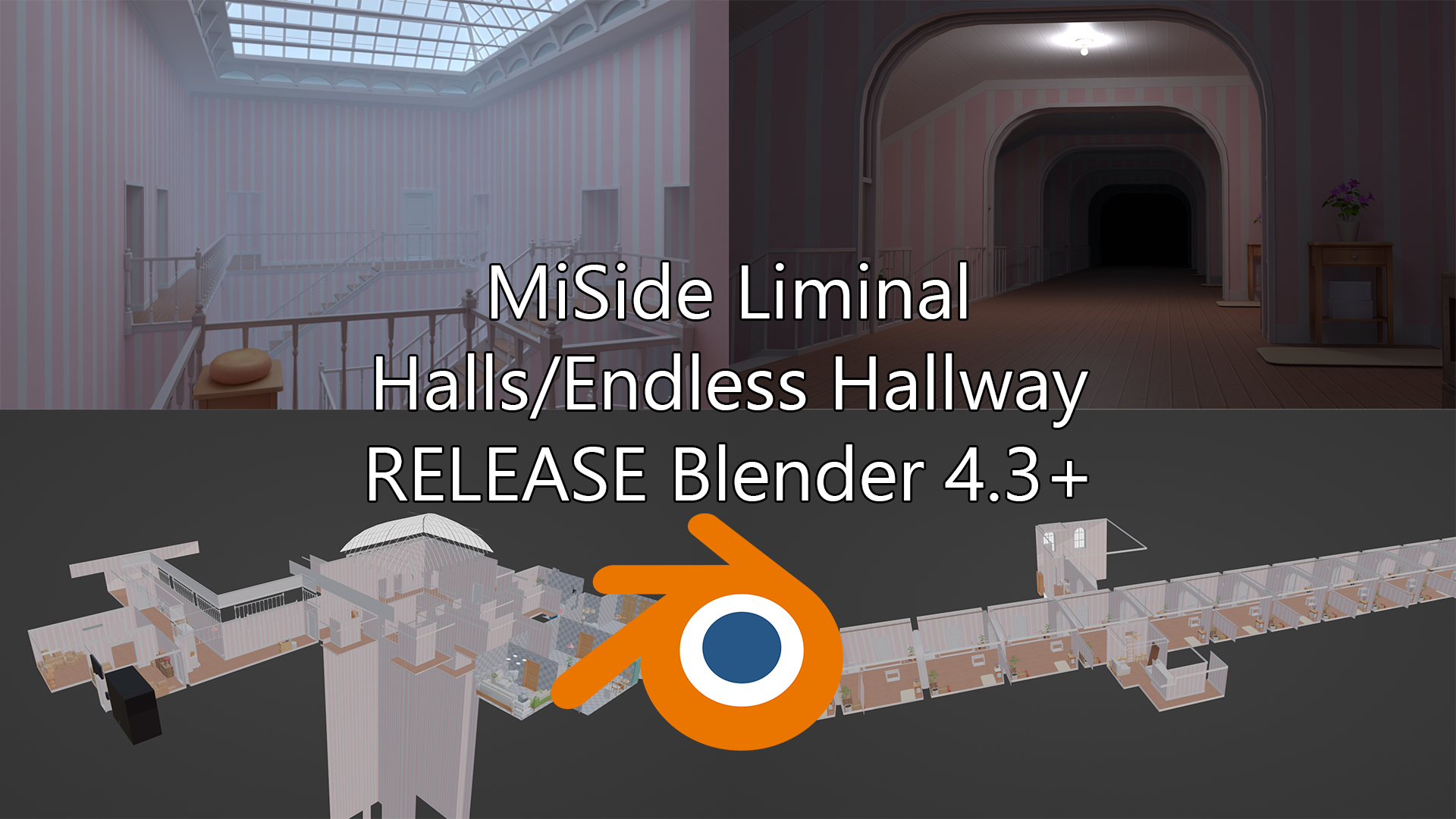 Miside Liminal Halls DL Blender 4.3+ by FarewellGames on DeviantArt