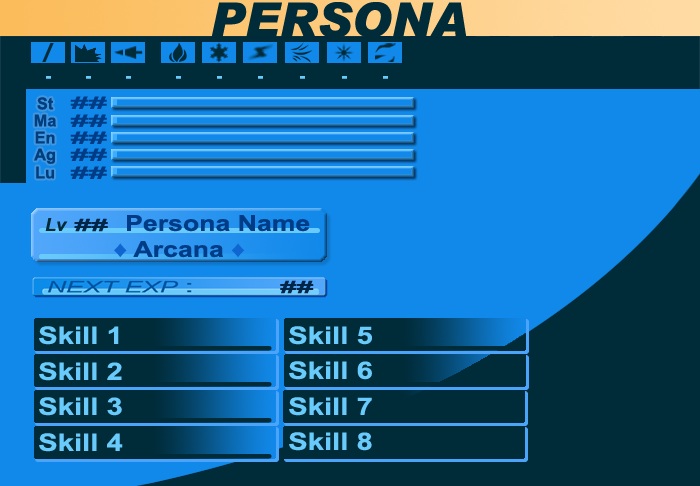 Persona Skill Screen Template by Reralae on DeviantArt