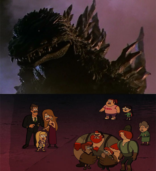 Gravity Falls, Godzilla Rises by Leviarex on DeviantArt