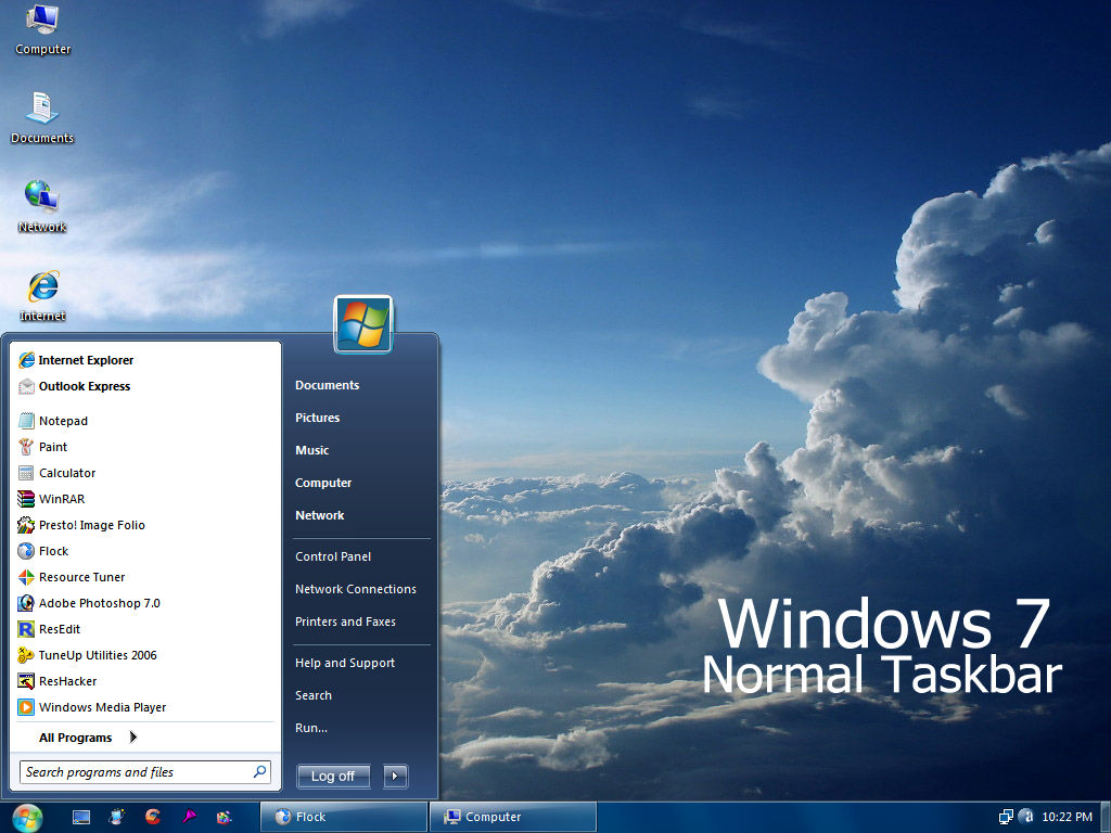 Windows 7 SP1 - Normal Taskbar by Vher528 on DeviantArt