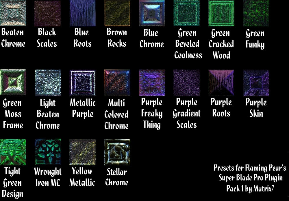 Super Blade Pro Presets Pack 1 by matrix7 on DeviantArt