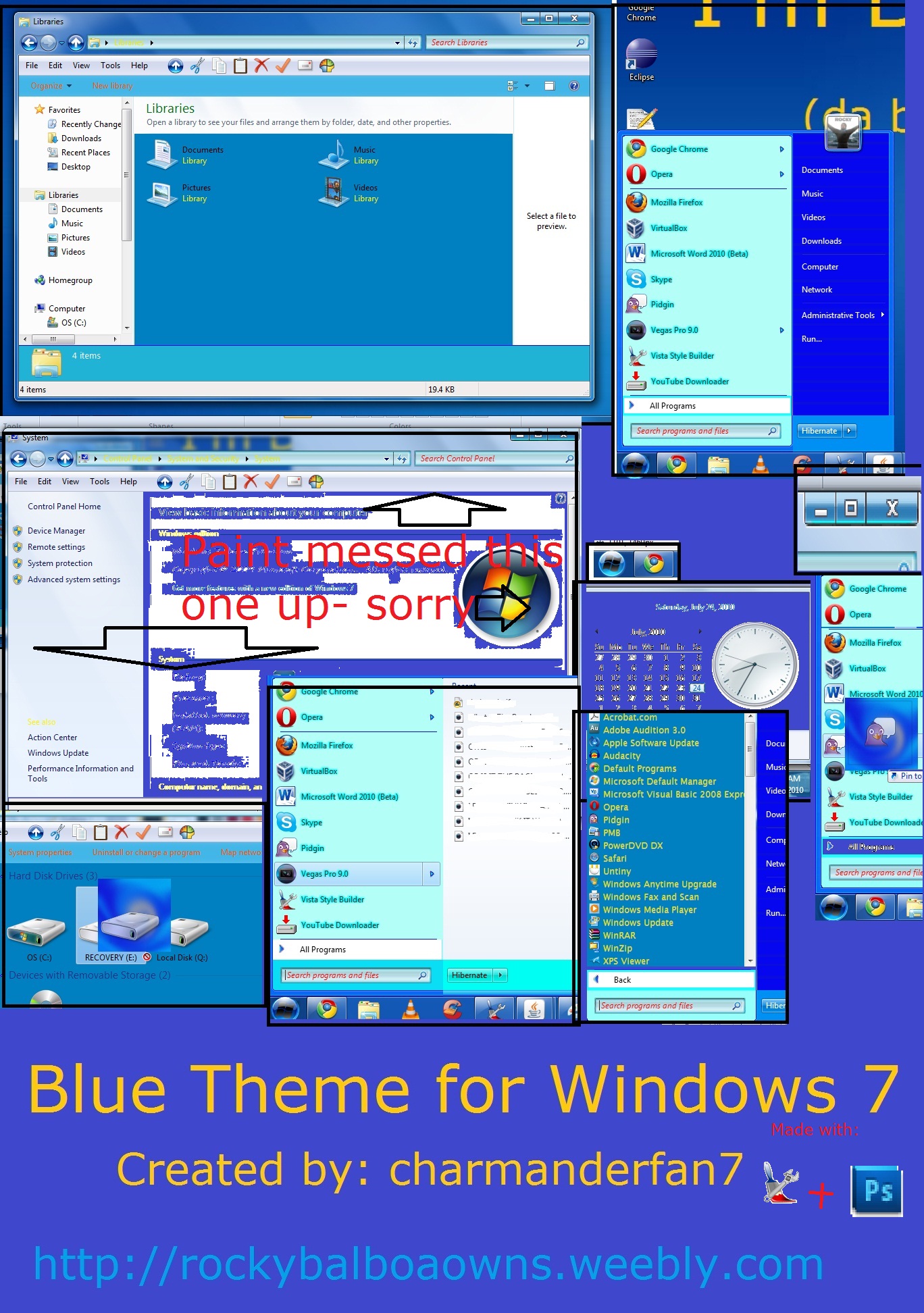 Blue Theme Beta 2 for Win7 by charmanderfan7 on DeviantArt
