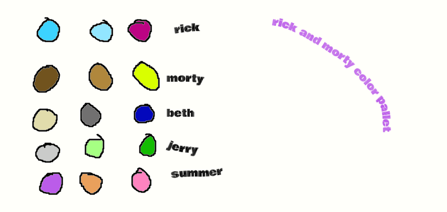 rick and morty color pallet by hetalialovershaya on DeviantArt