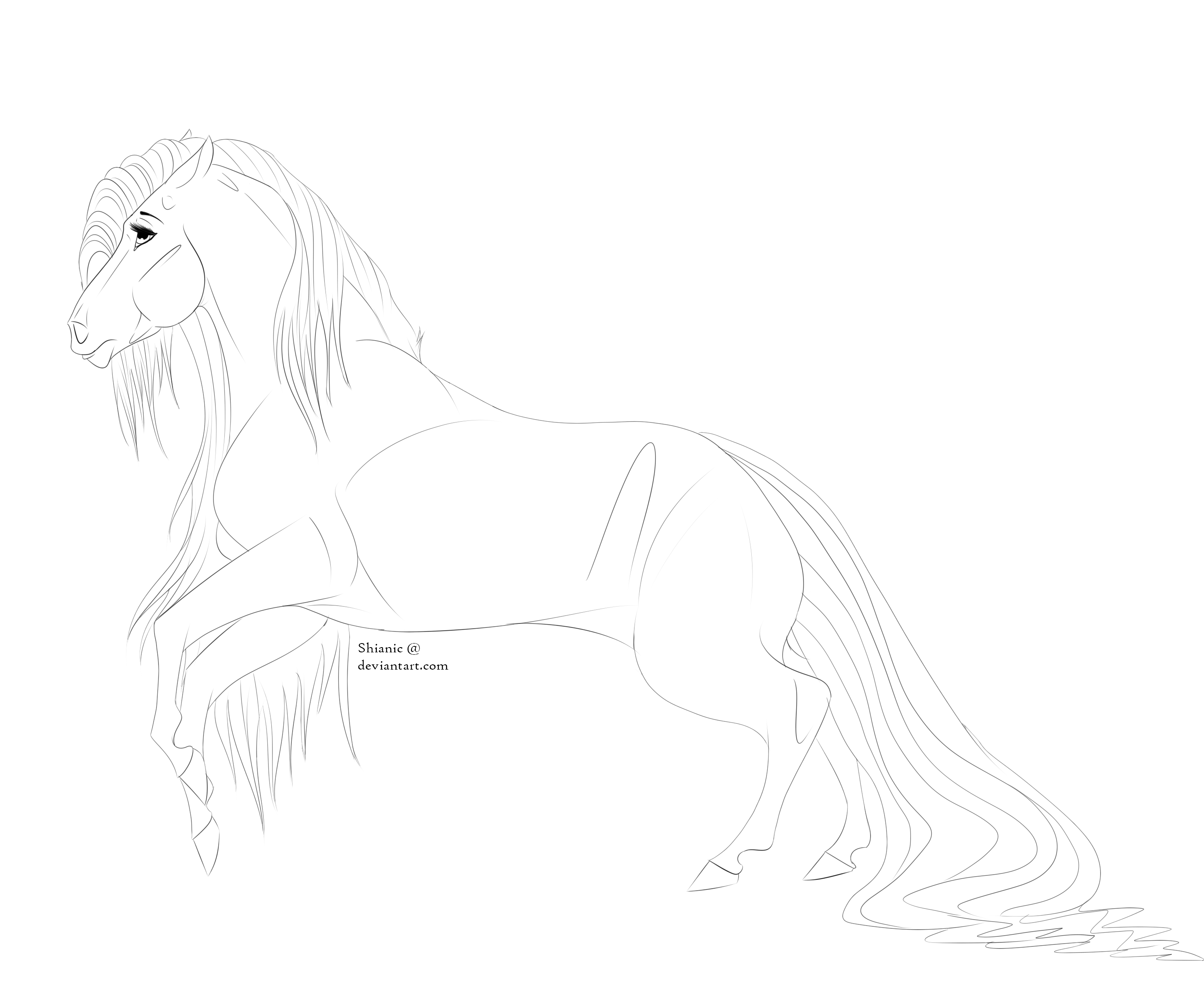 Free Mare Lineart by lil-mare on DeviantArt