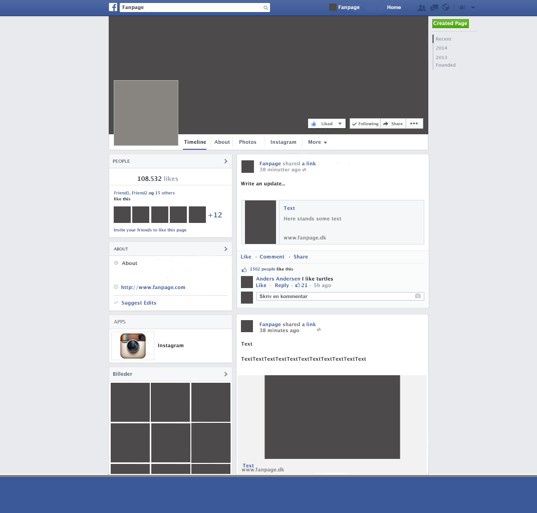 Facebook Fanpage Template by OliviaSchmuck on DeviantArt