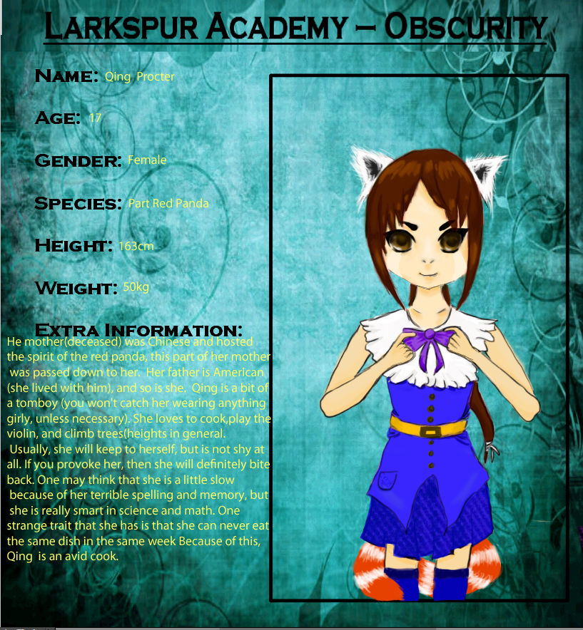Larkspur Academy- Qing Procter by purmizu on DeviantArt