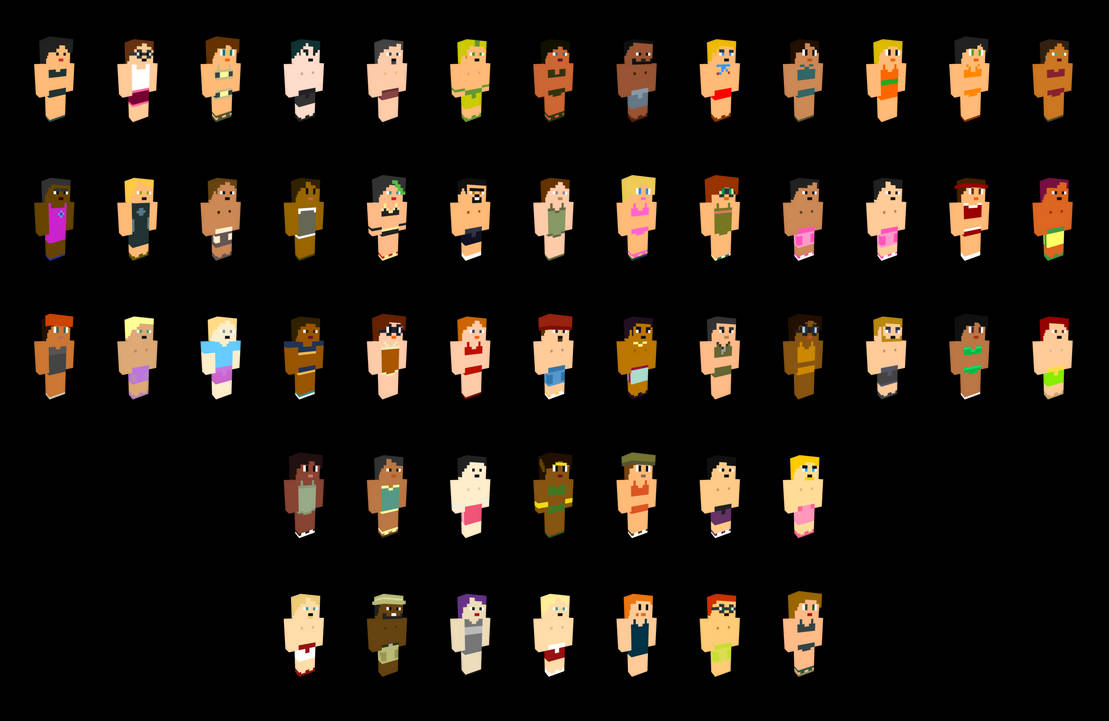 Total Drama Minecraft Genderbend Swimwear by cahenry12 on DeviantArt