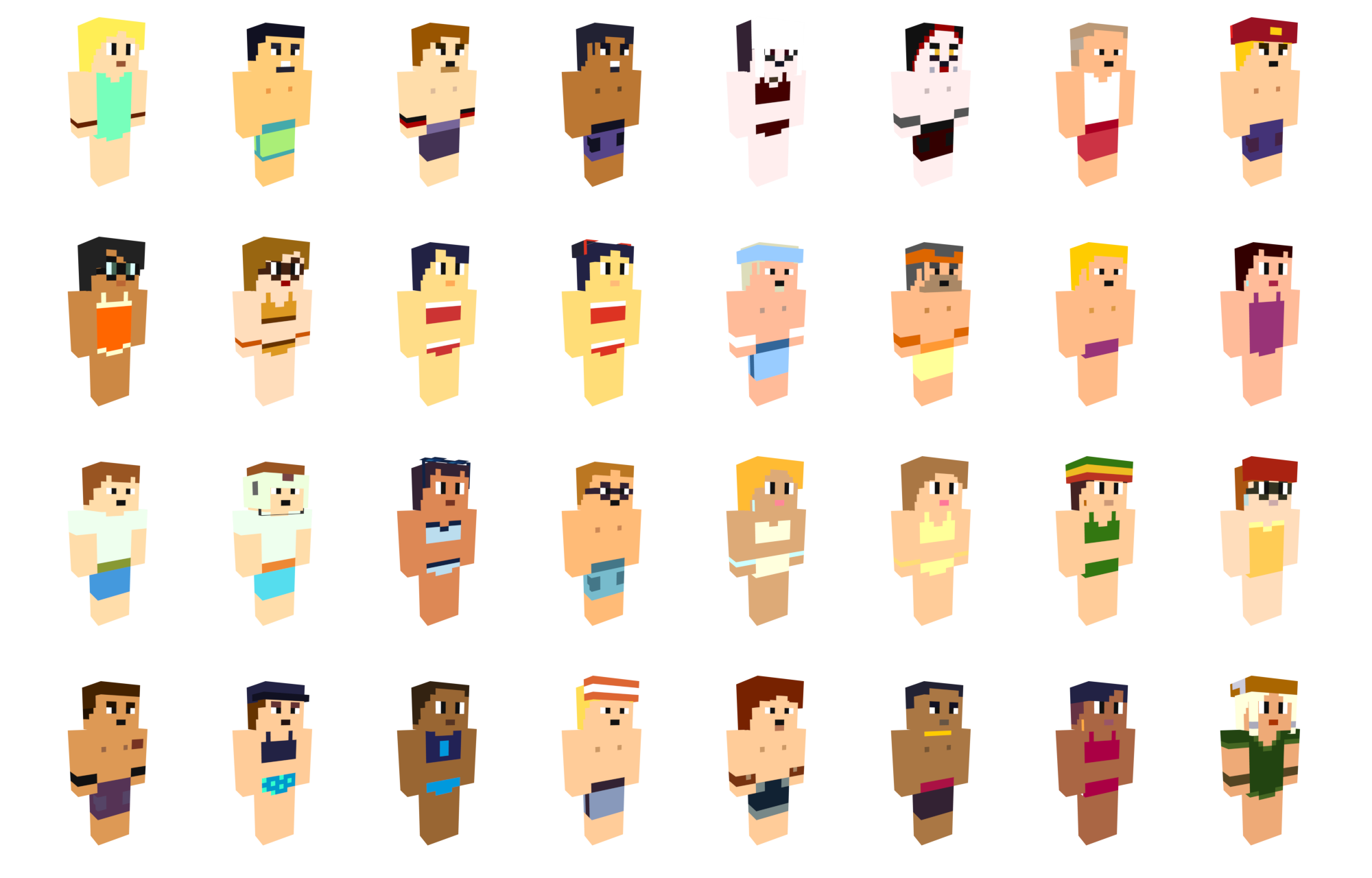 Ridonculous Race Minecraft Swimwear by cahenry12 on DeviantArt