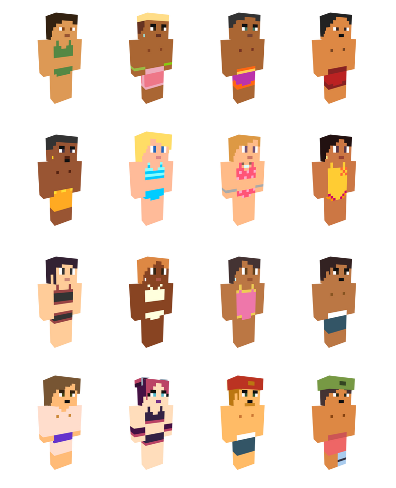 Total Drama Minecraft 4th Gen Swimwear by cahenry12 on DeviantArt