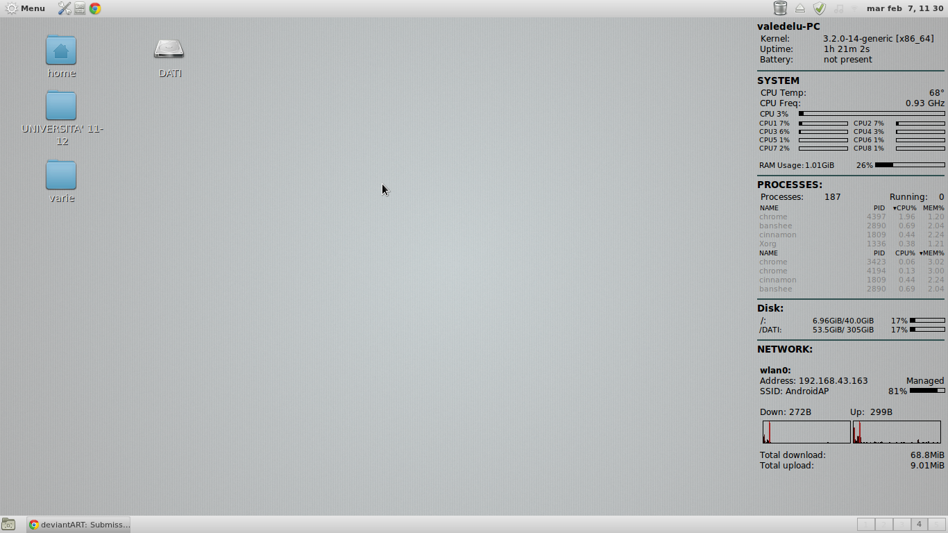 simple conky design v1.0 by ValeDelu on DeviantArt