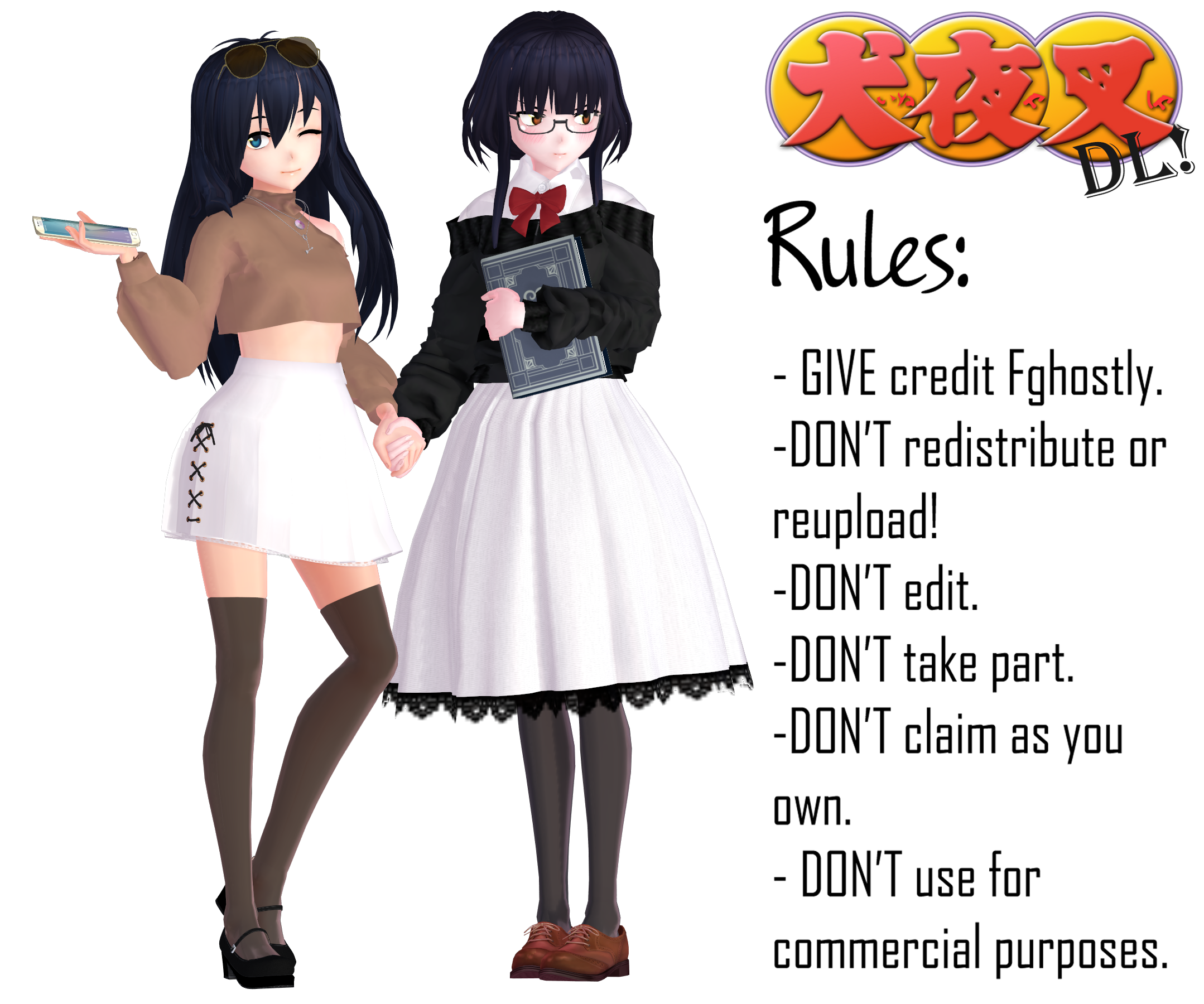 (MMD) Kagome and Kikyo - Modern AU [DL] by Fghostly on DeviantArt