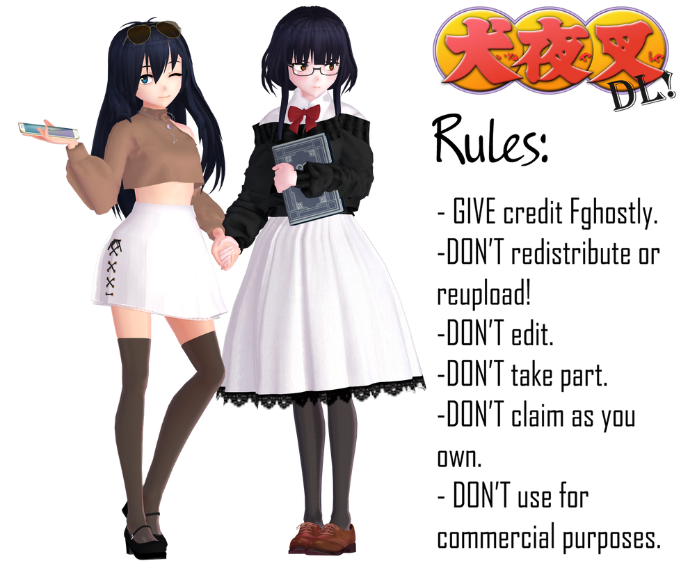 (MMD) Kagome and Kikyo - Modern AU [DL] by Fghostly on DeviantArt