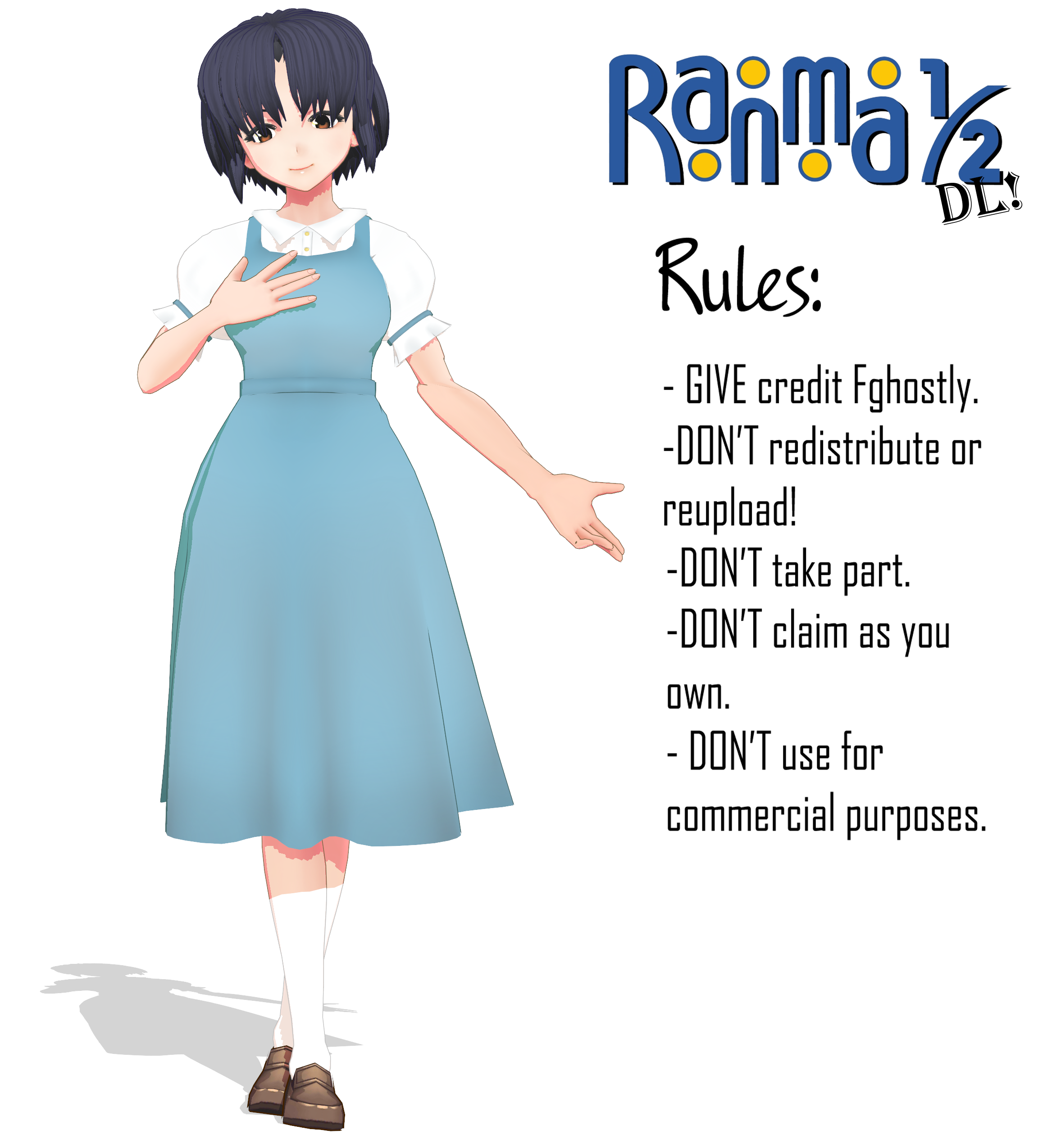 (MMD) Ranma 1/2 - Akane Tendou (DL 150 point) by Fghostly on DeviantArt