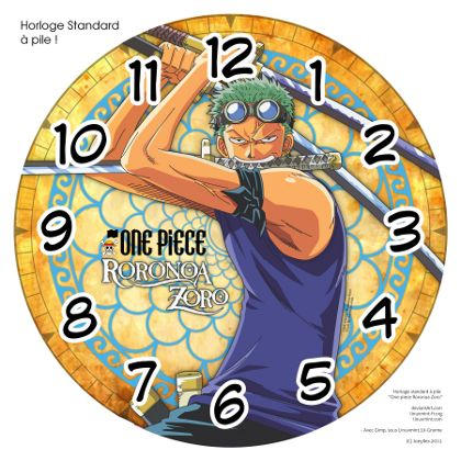 Horloge standard a pile One Piece Roronoa Zoro 3 by JoeyRex on DeviantArt