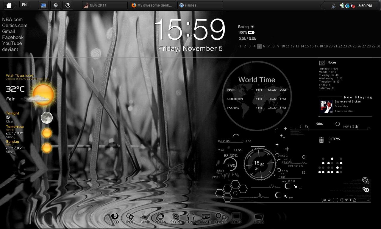 Rainmeter Desktop v3.0 by assafrox on DeviantArt