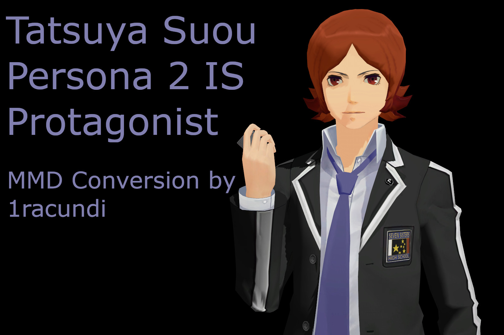 Persona 2 Tatsuya Suou MMD Conversion by 1racundi on DeviantArt
