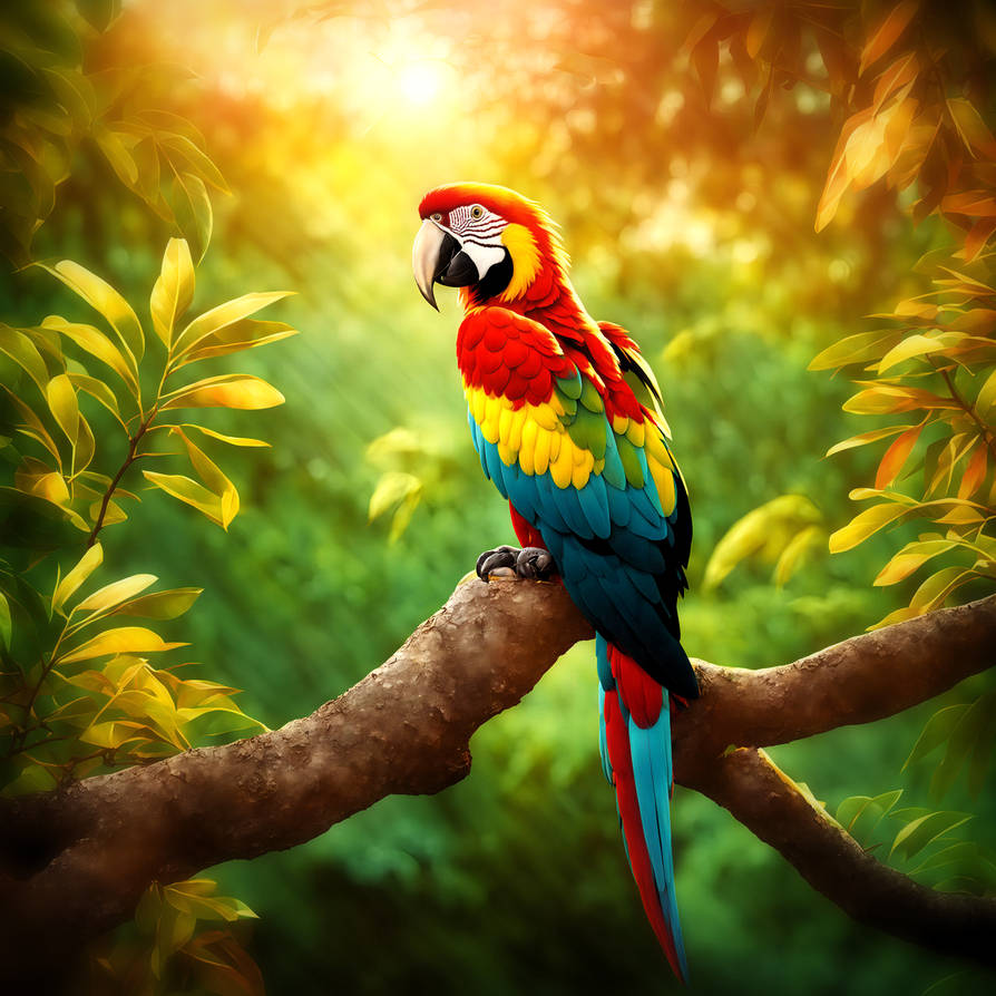 Macaw in the Tree by CrystalStarlight4657 on DeviantArt