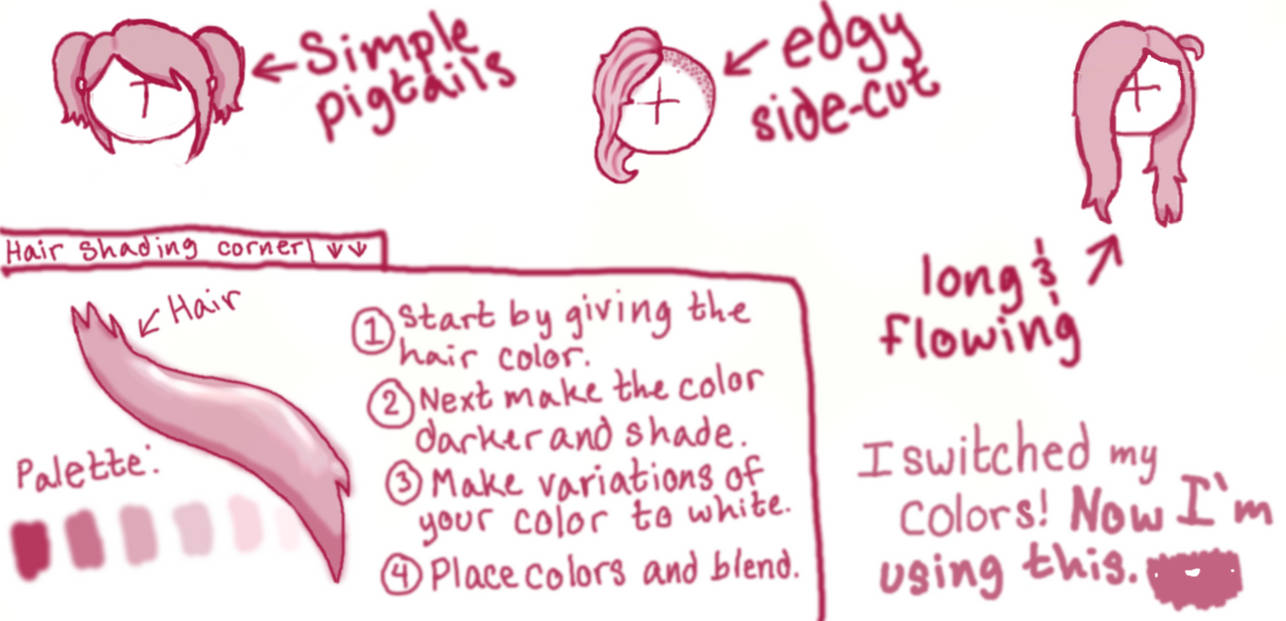 Hair Shading and Style Lesson by toaster108 on DeviantArt