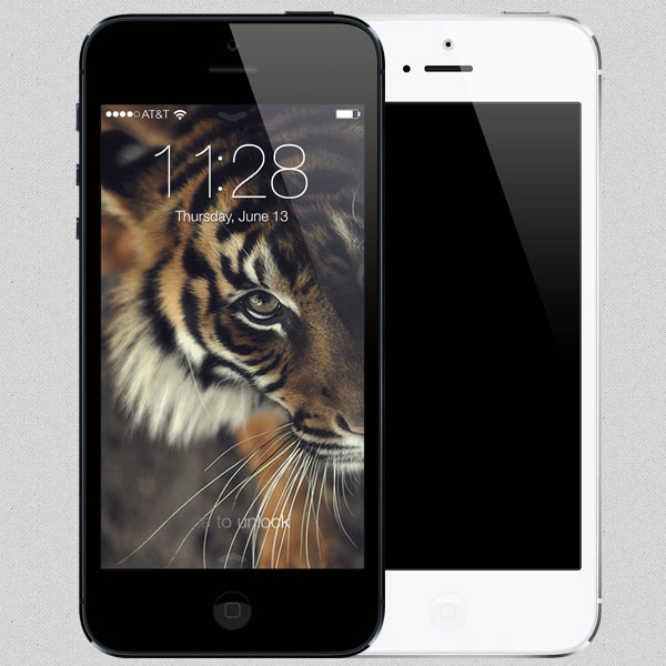 iPhone 5 with iOS 7 Lock Screen Beta 1 [PSD] by mozainuddin on DeviantArt