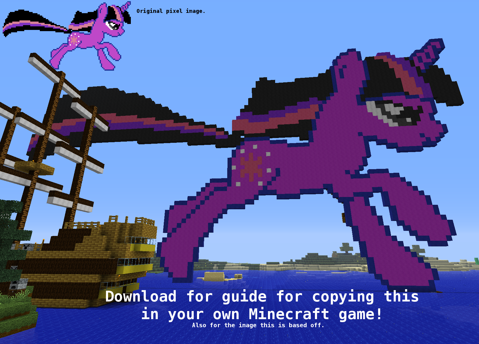 Minecraft Pixel Art Grid Mlp
