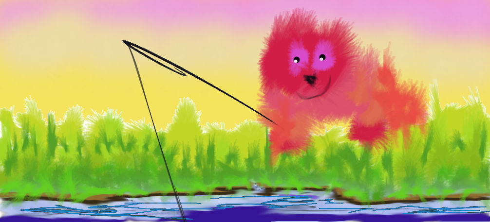 Pinky goes fishing by Magwelker on DeviantArt
