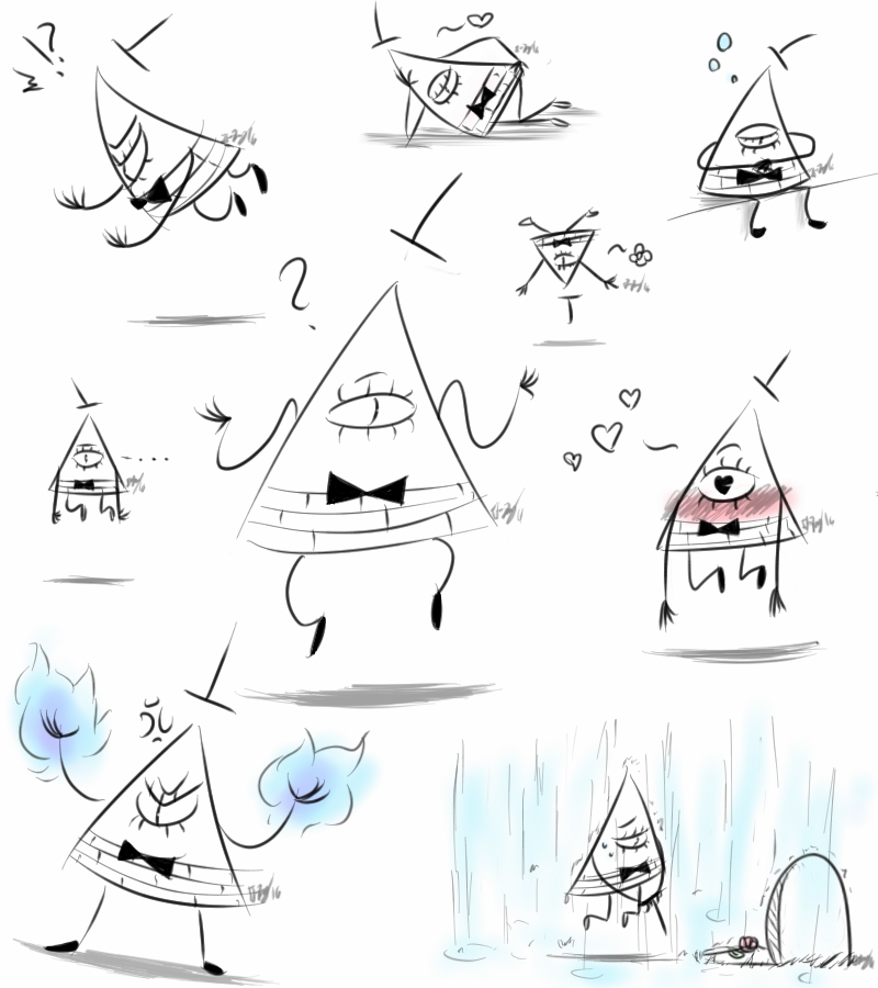 Bill Cipher Sketch Dump by HaelHallo on DeviantArt