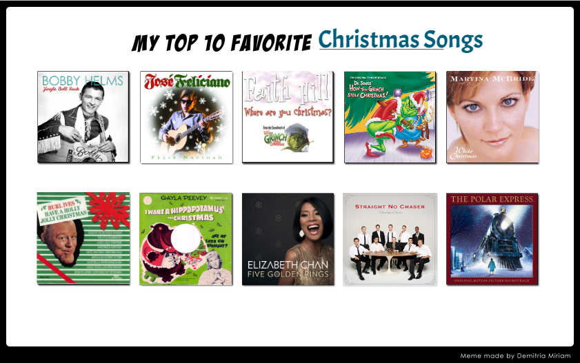 My Top 10 Favorite Christmas Songs by KirbyStarWickett on DeviantArt