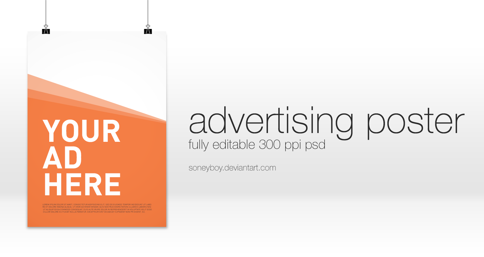 Advertising Poster PSD by soneyboy on DeviantArt