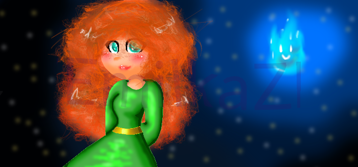 Merida and a Wisp by POLISHhedgieFanGirl on DeviantArt