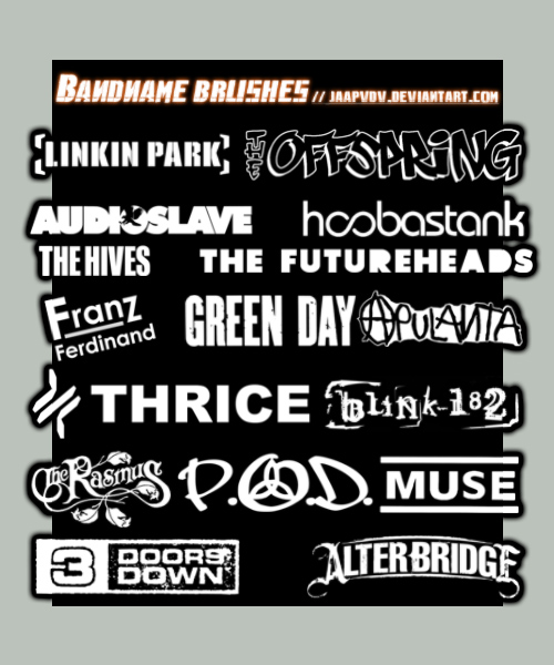 Band Name Brushes by getfirefox on DeviantArt
