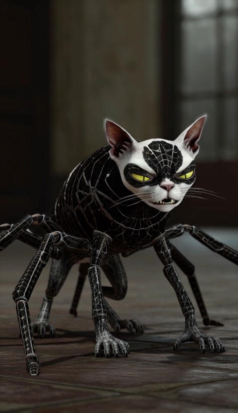 A spider-cat hybrid version of a small by ChrisJr2518 on DeviantArt