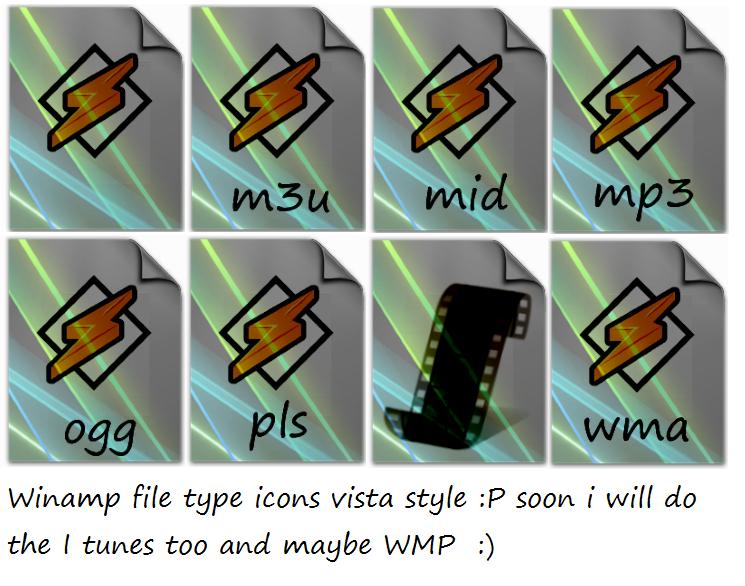 Winamp filetype icons ver 2 by tonev on DeviantArt