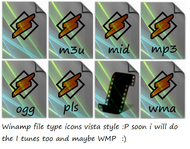 Winamp filetype icons ver 2 by tonev on DeviantArt