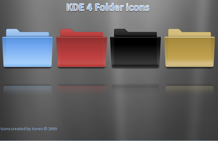 kde 4 folder icons by tonev on DeviantArt