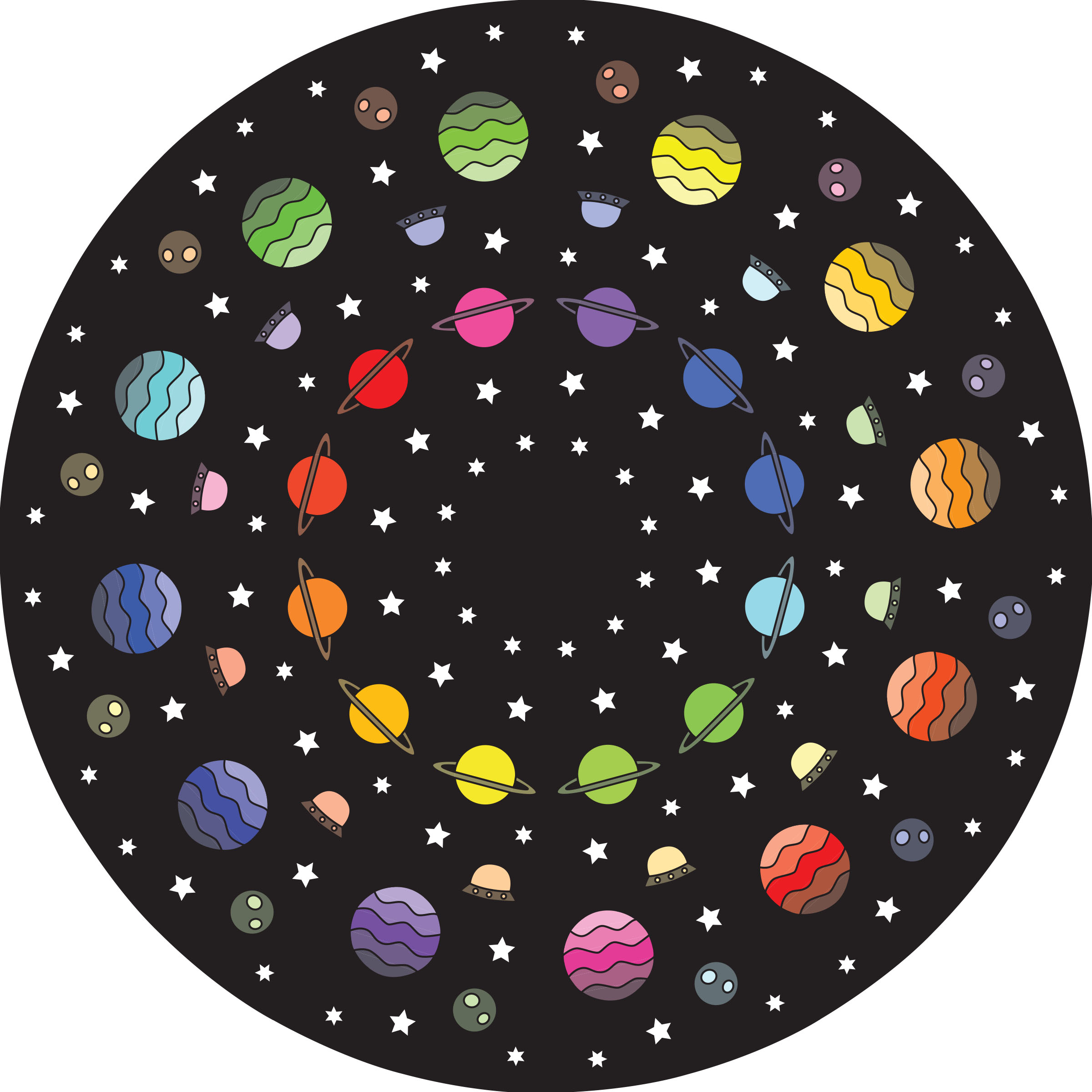 Space themed color wheel by gaellebssrq on DeviantArt