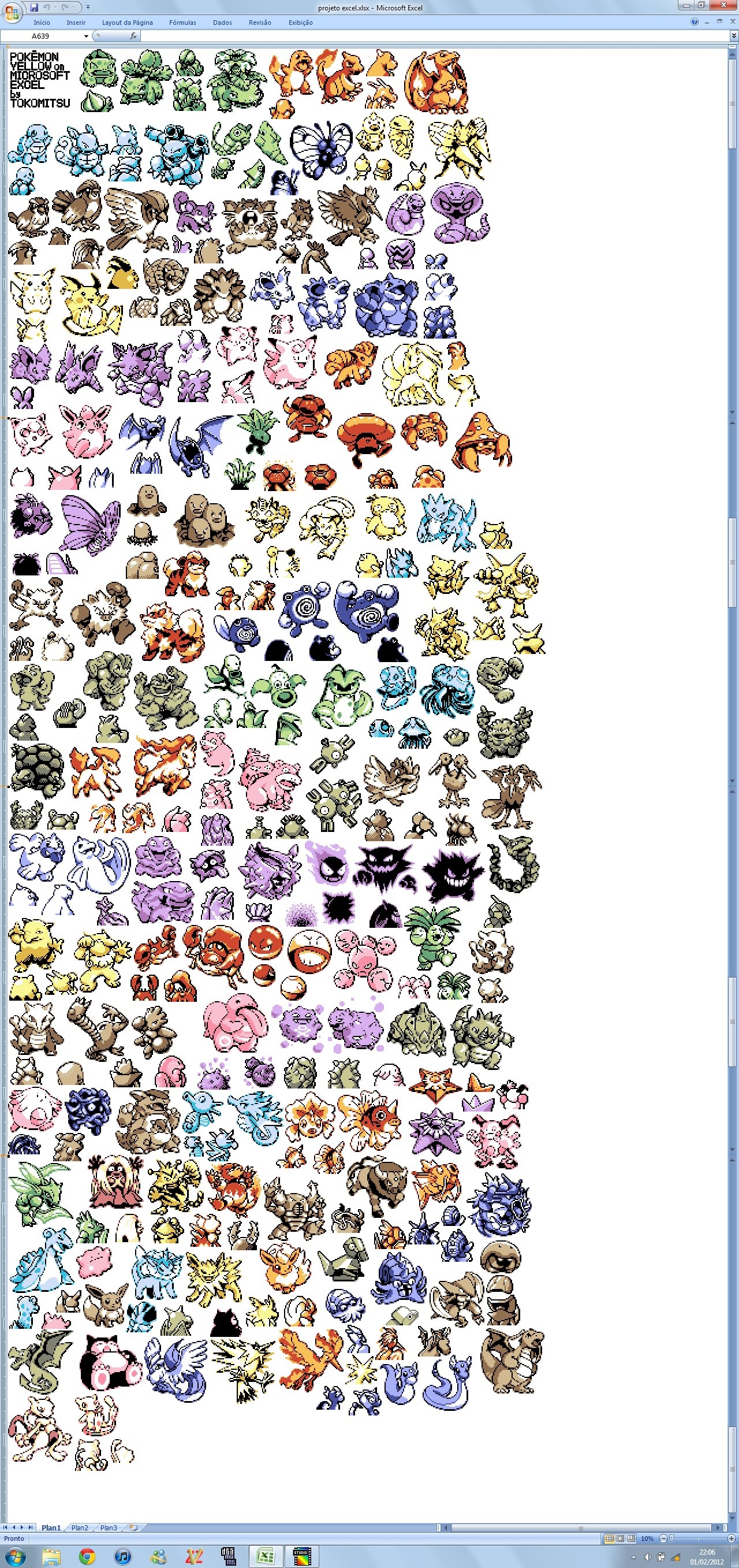 All 151 on Excel by thetokomitsu on DeviantArt