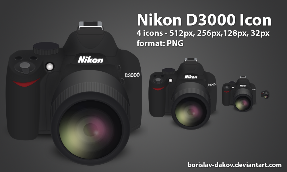 Nikon D3000 Icon by borislav-dakov on DeviantArt