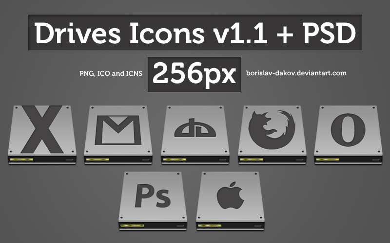 Drives Icons v1.1 + PSD by borislav-dakov on DeviantArt