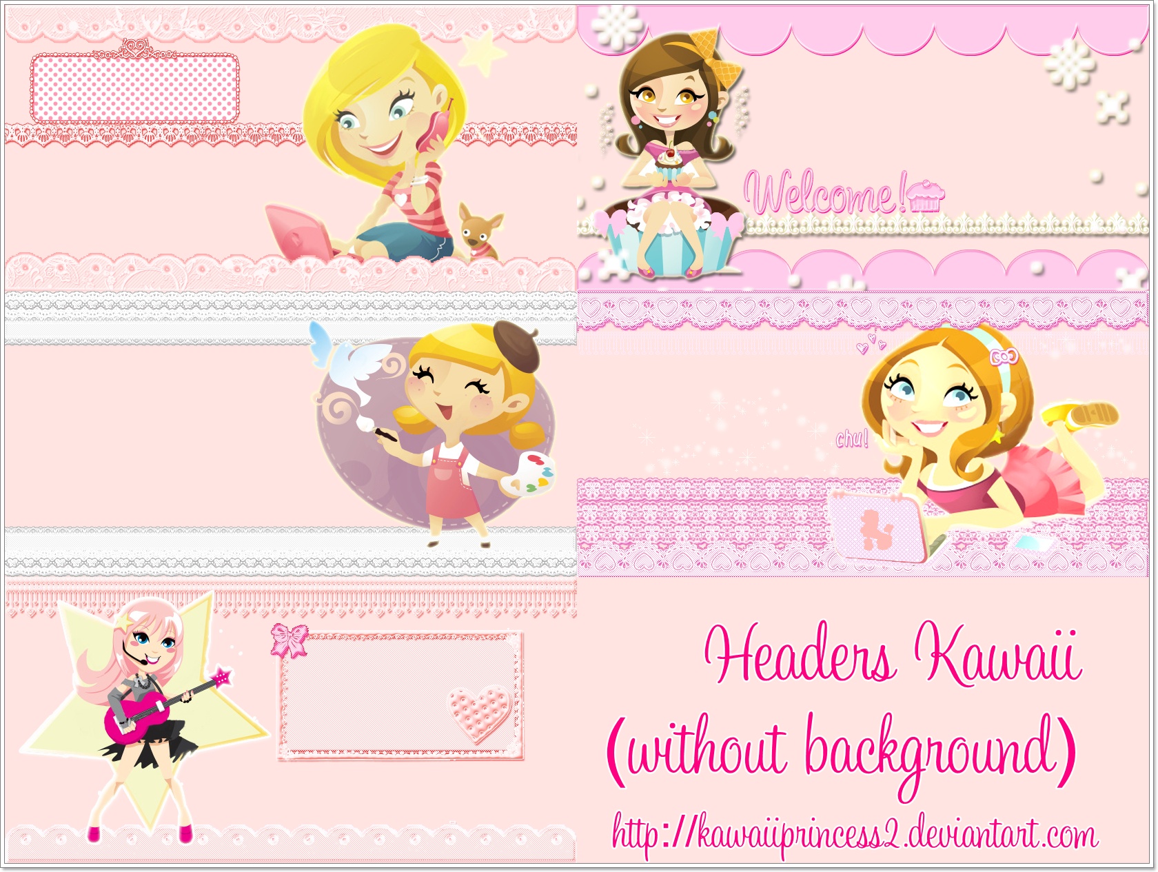 Kawaii Headers by kawaiiprincess2 on DeviantArt