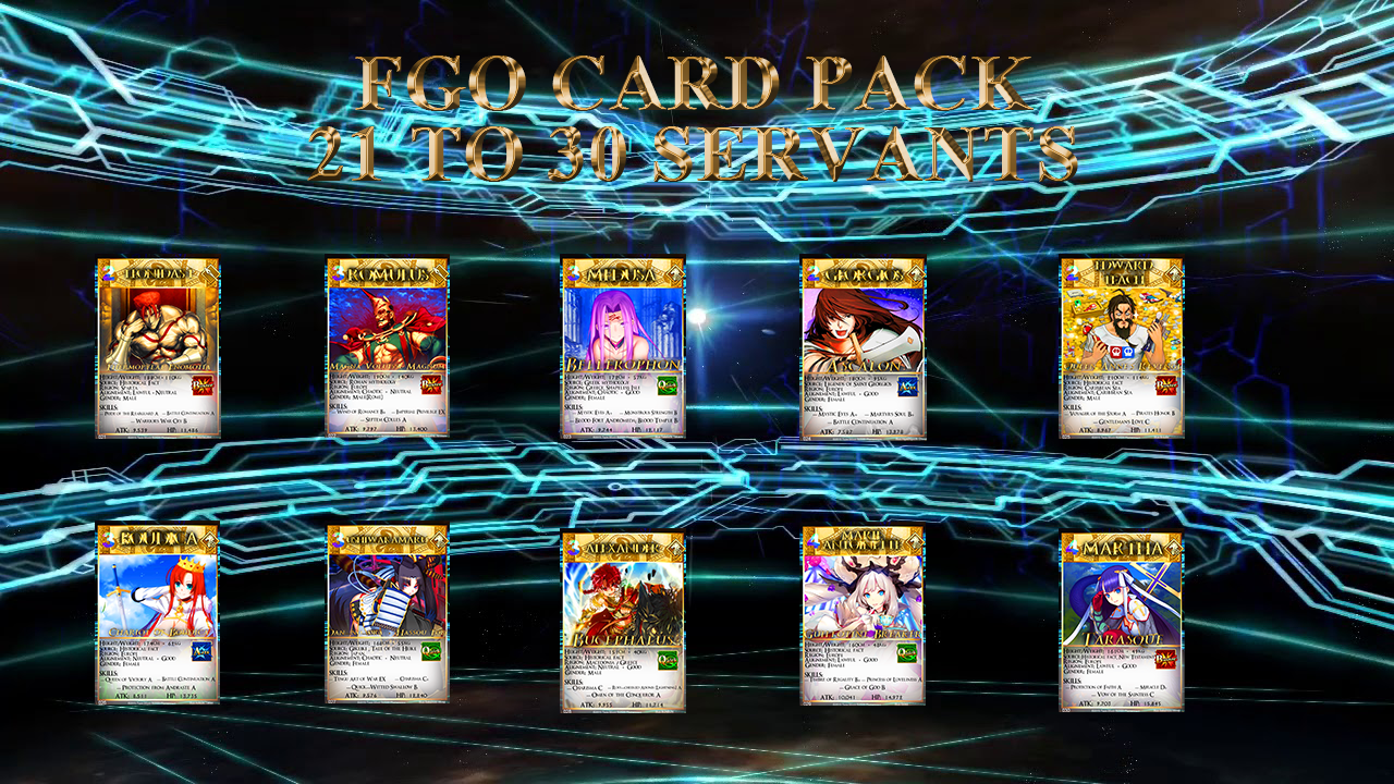 FGO Servant Card 021 to 030 by Plumenoare on DeviantArt