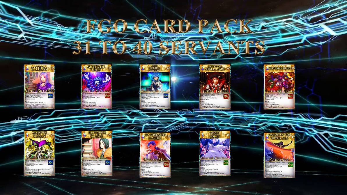 FGO Servant Card 031 to 040 by Plumenoare on DeviantArt