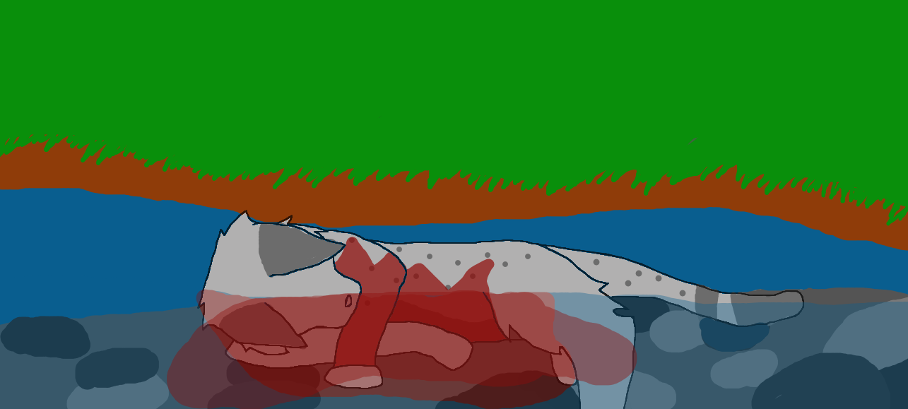 With every move I die ~Ashfur's Death~ by ashyfur2 on DeviantArt