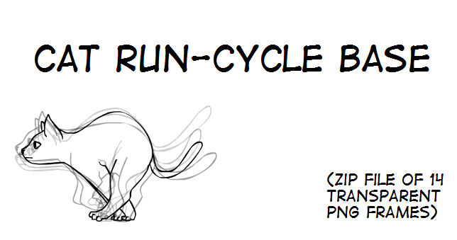 how to draw a cat run cycle
